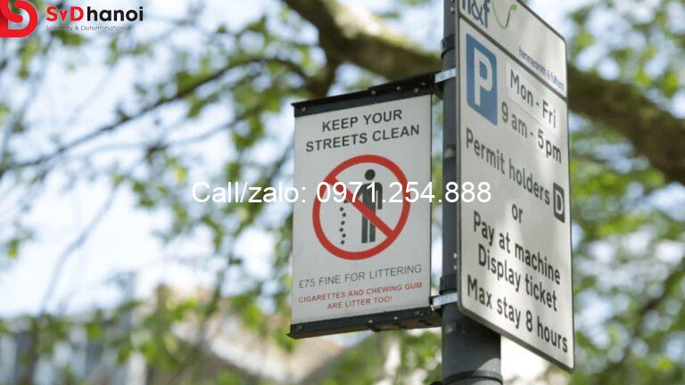 Biển báo cấm xả rác đẹp rẻ trên mọi chất liệu sạch môi trường
