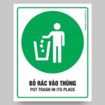 Biển báo bỏ rác vào thùng đúng nơi quy định giá rẻ lấy ngay